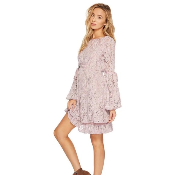 Free People | Dresses | Free People Ruby Lace Dress In Pink | Poshmark